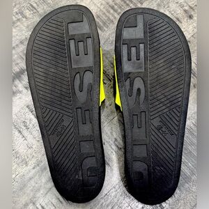 Diesel | Shoes | Diesel Neon Yellow And Black Slides | Poshmark